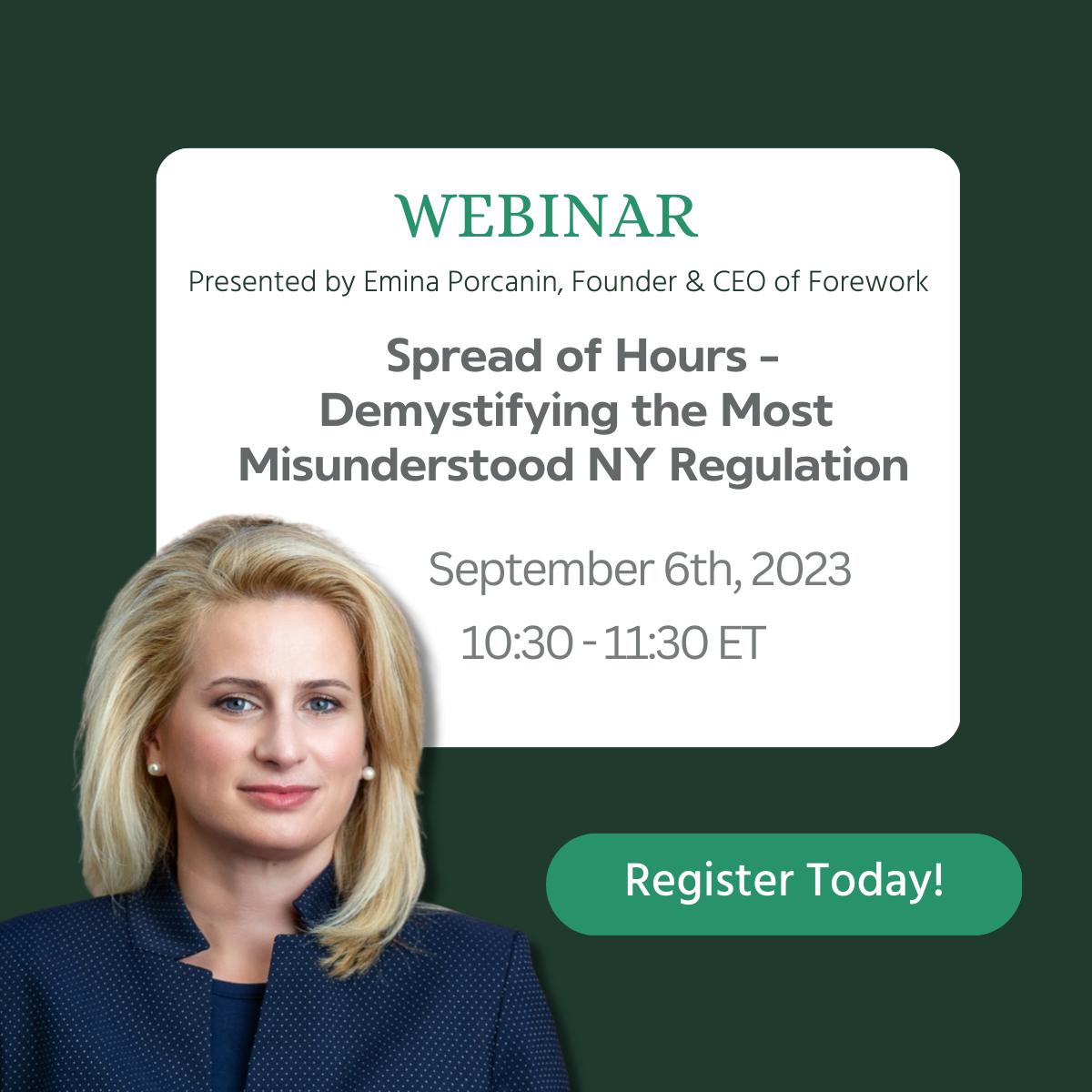 Webinar Registration: Spread of Hours